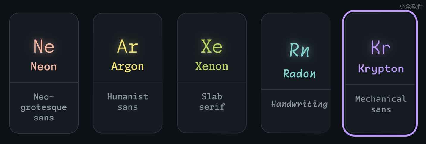 Github 发布了适合显示代码的开源字体超级家族 Monaspace，支持编程连字，其 Texture Healing 特性可让 w、m、i ...
