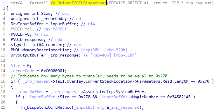 Reversing XignCode3 Driver – Part 3 – Analyzing dispatch functions