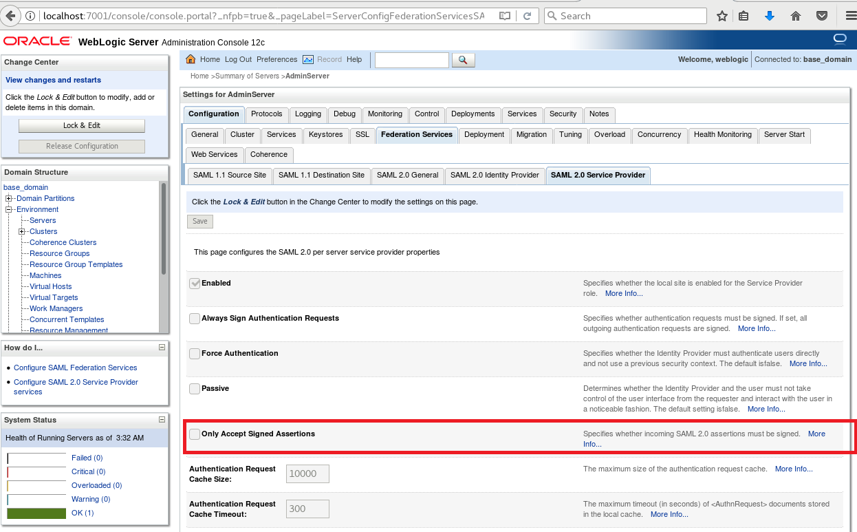 Oracle WebLogic - Multiple SAML Vulnerabilities (CVE-2018-2998/CVE-2018-2933)