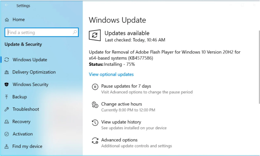 Win10强制更新,永久卸载 Adobe Flash Player