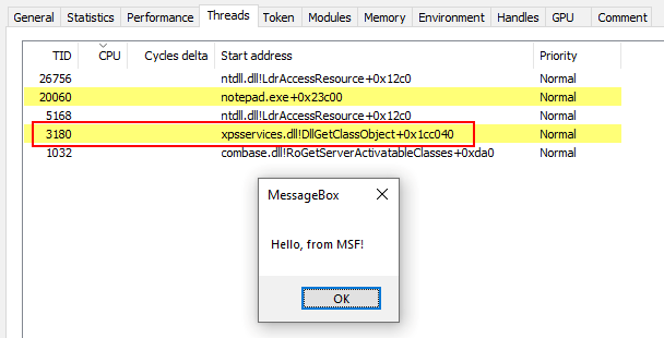 C#中的Module Stomping 代码注入技术