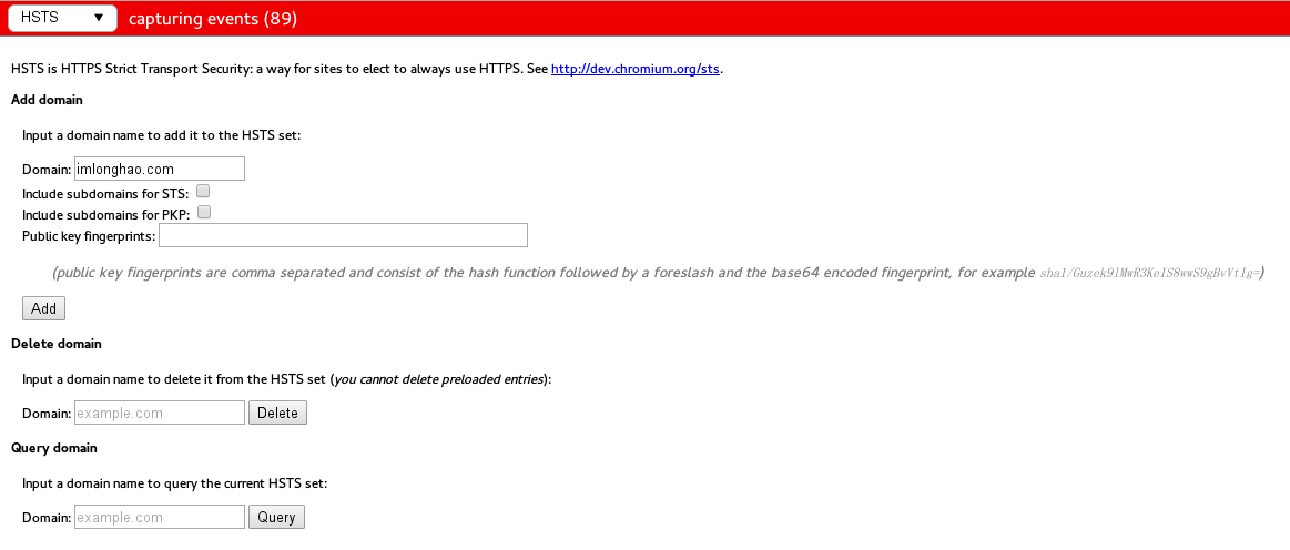 Chrome 通过HSTS强制使用 HTTPS